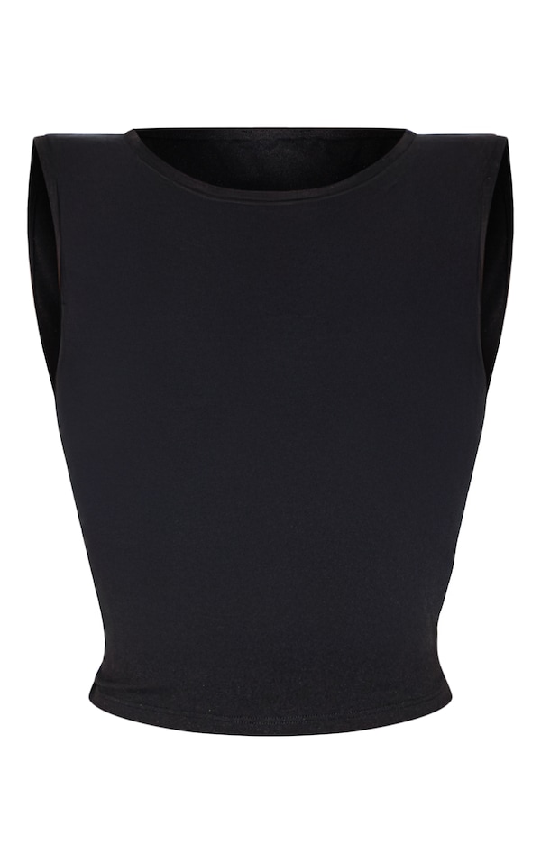 Shape Black Sculpted Longline Racer Top | Shape | PLT