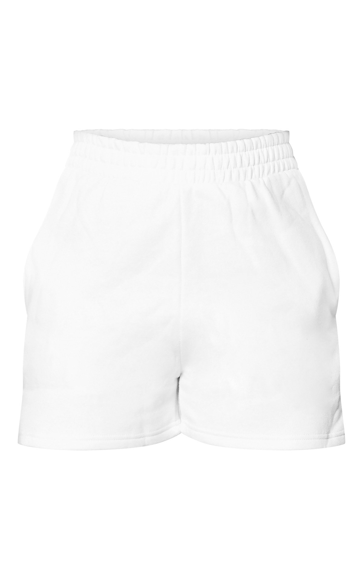 White Sweat Pocket Runner Shorts | Athleisure | PLT