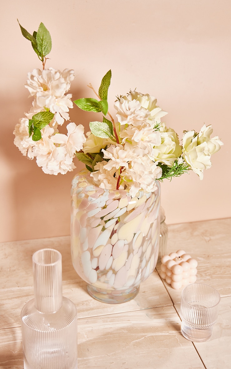 Hestia Handmade Colored Glass Vase Speckled | PrettyLittleThing