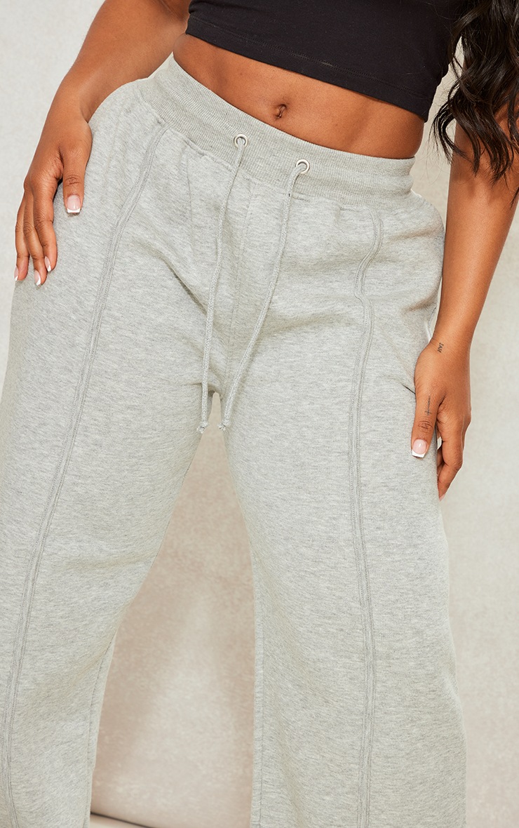 Shape Grey Marl Wide Leg Binded Sweatpants | Shape | PLT USA