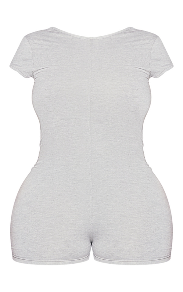 Shape Grey Marl Cotton Backless Unitard | Shape | PLT