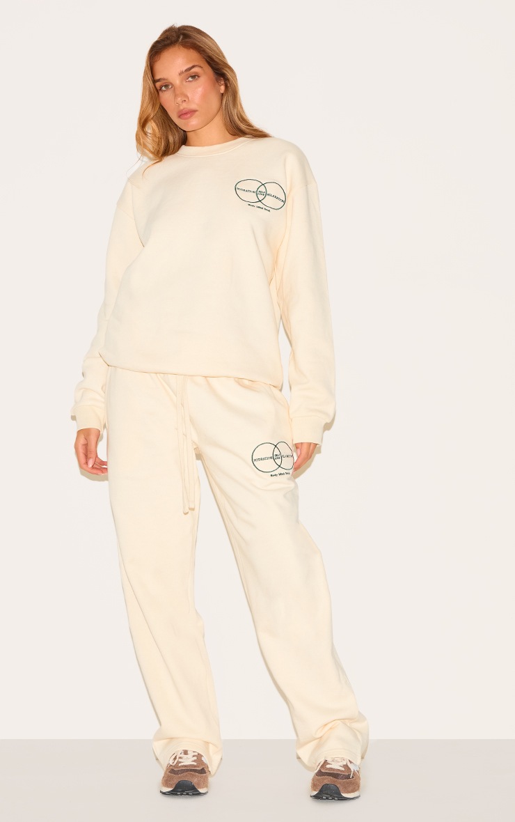 Cream Circle Wellness Oversized Sweatshirt | Athleisure | PLT