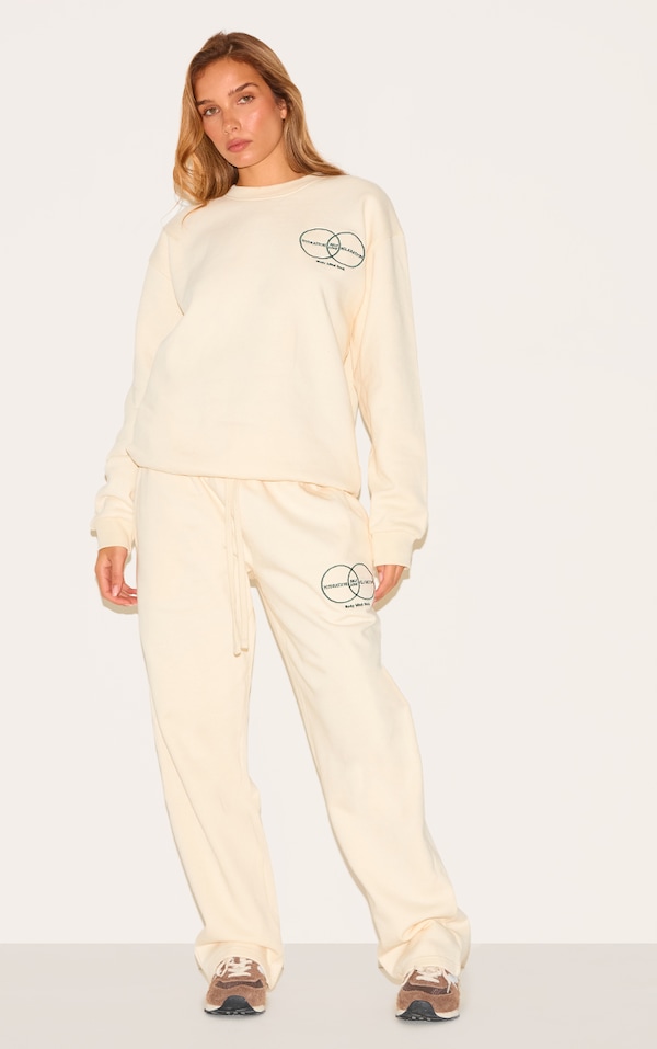 Cream Circle Wellness Oversized Sweatshirt | Athleisure | PLT USA