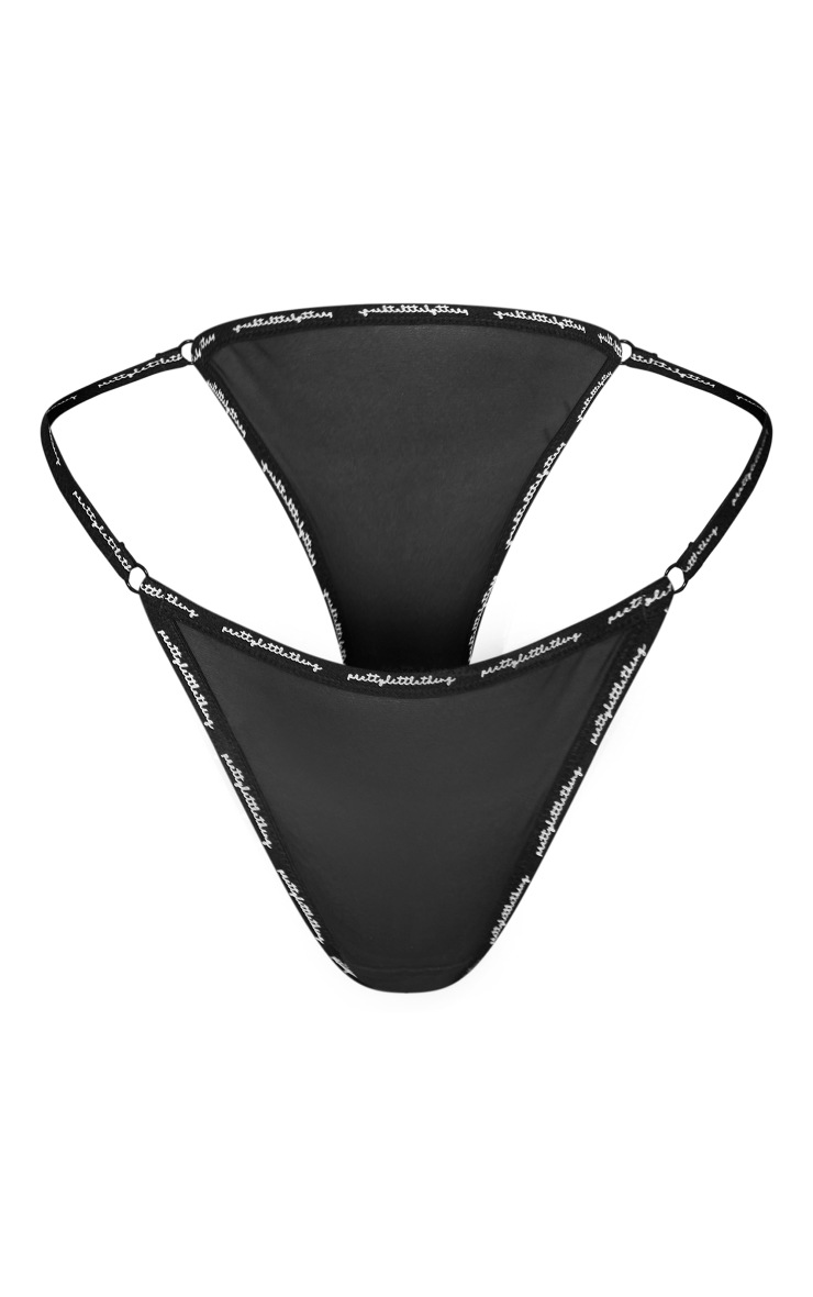 PLT String En Mesh Noir À Bande Élastique | Lingerie & Pyjamas ...