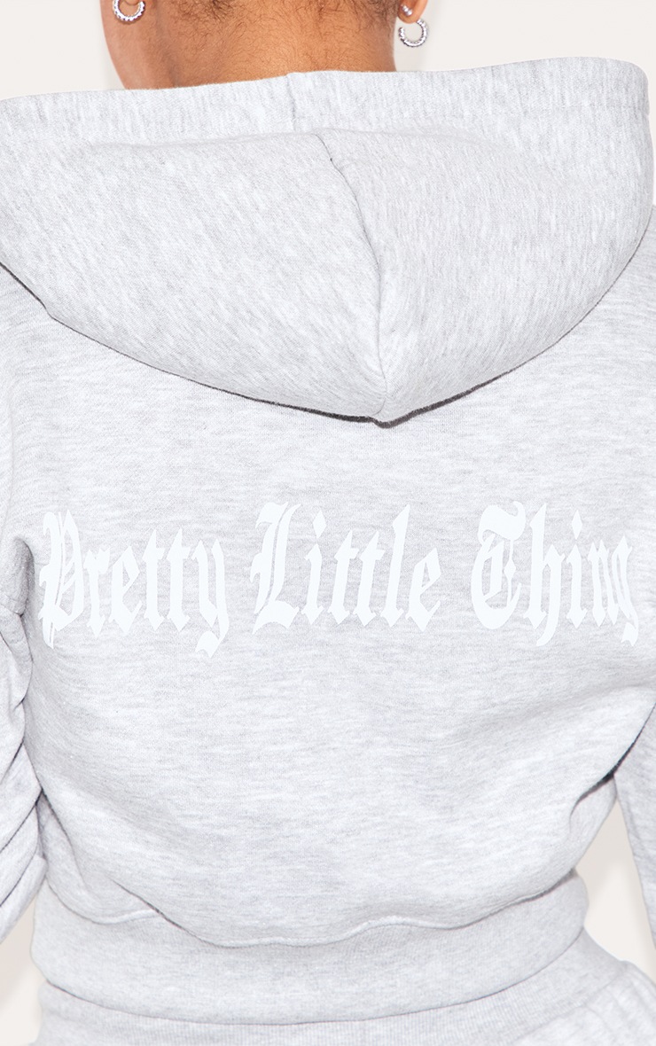 PLT Shape Grey Marl Back Cinched Waist Crop Hoodie | Shape | PLT USA