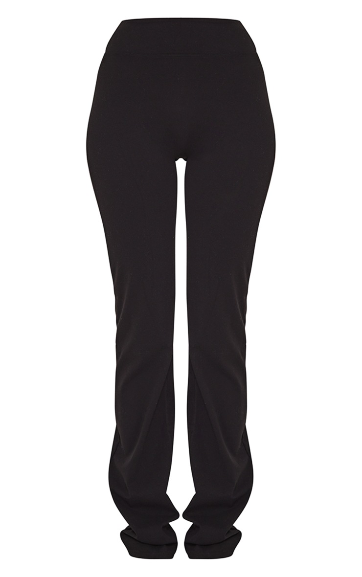 Tall Black Contour Sculpt Flared Trousers | Tall | PrettyLittleThing