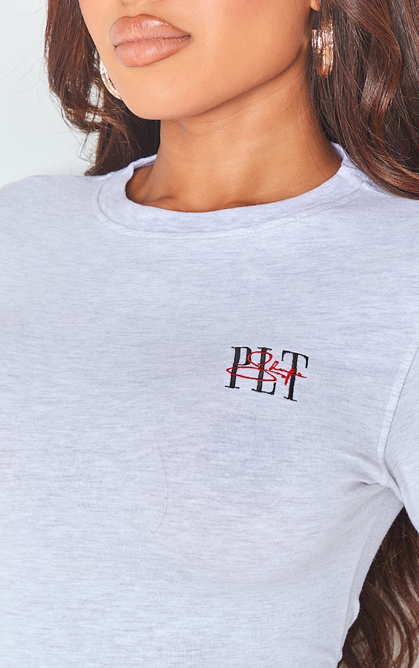 PLT Shape Grey Marl Long Sleeve Bodycon Dress | Shape | PLT