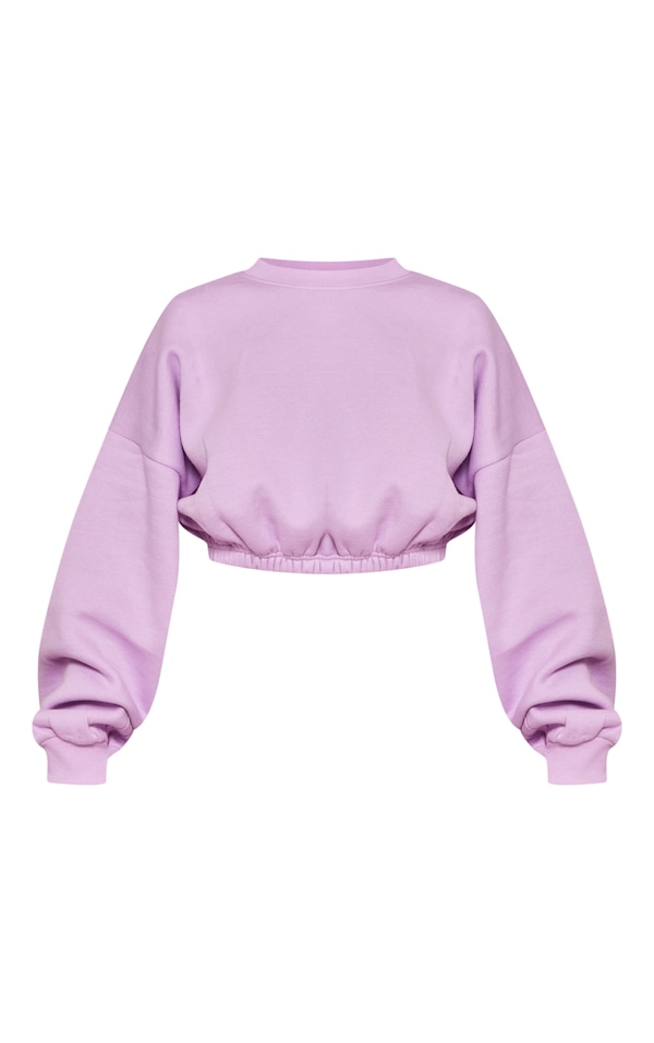 Sweat Cintré Court Oversize Lilas | Athleisure | PLT FR