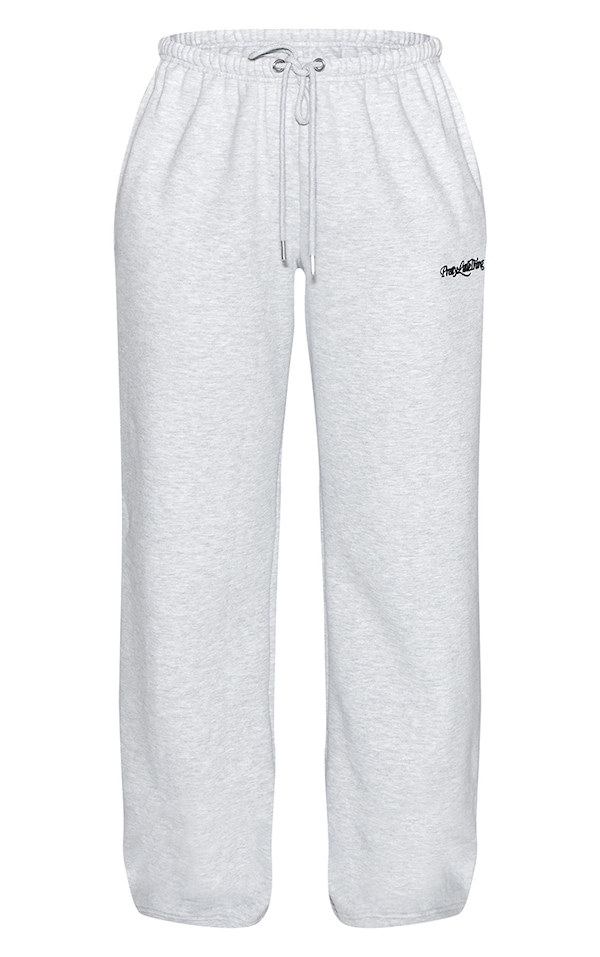 Ash Grey Prettylittlething Wide Leg Jogger | Athleisure | PLT
