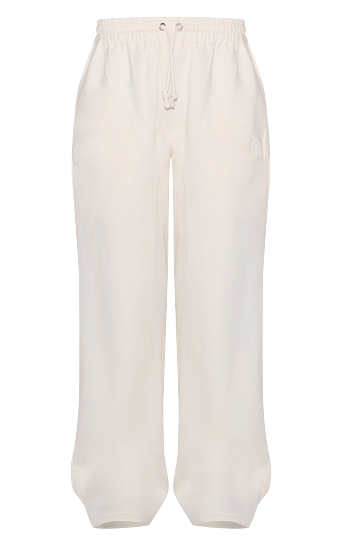 Cream Embossed Drawstring Joggers | Athleisure | PrettyLittleThing
