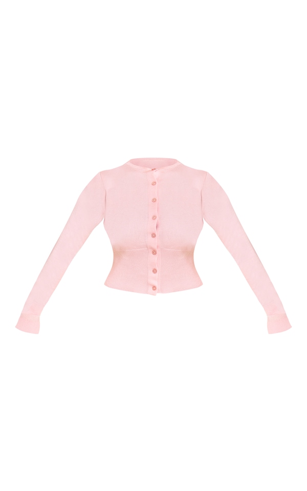 Shape PINK Knitted Button Front Wide Rib Cardigan | Shape ...
