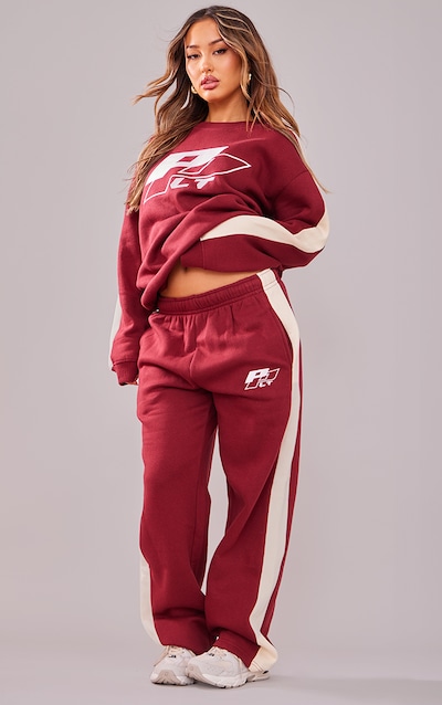 Burgundy Tracksuits | PrettyLittleThing