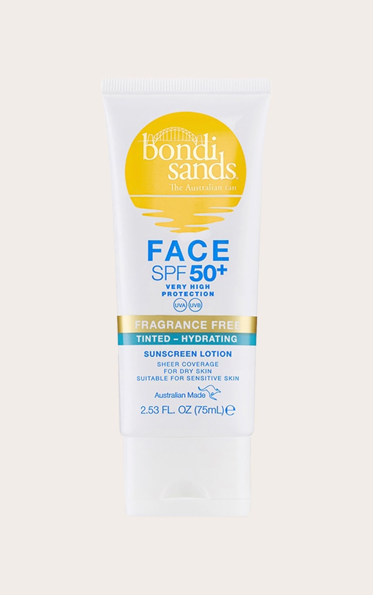 Bondi Sands SPF 50+ Fragrance Free Hydrating Tinted Face Lotion 75ml ...