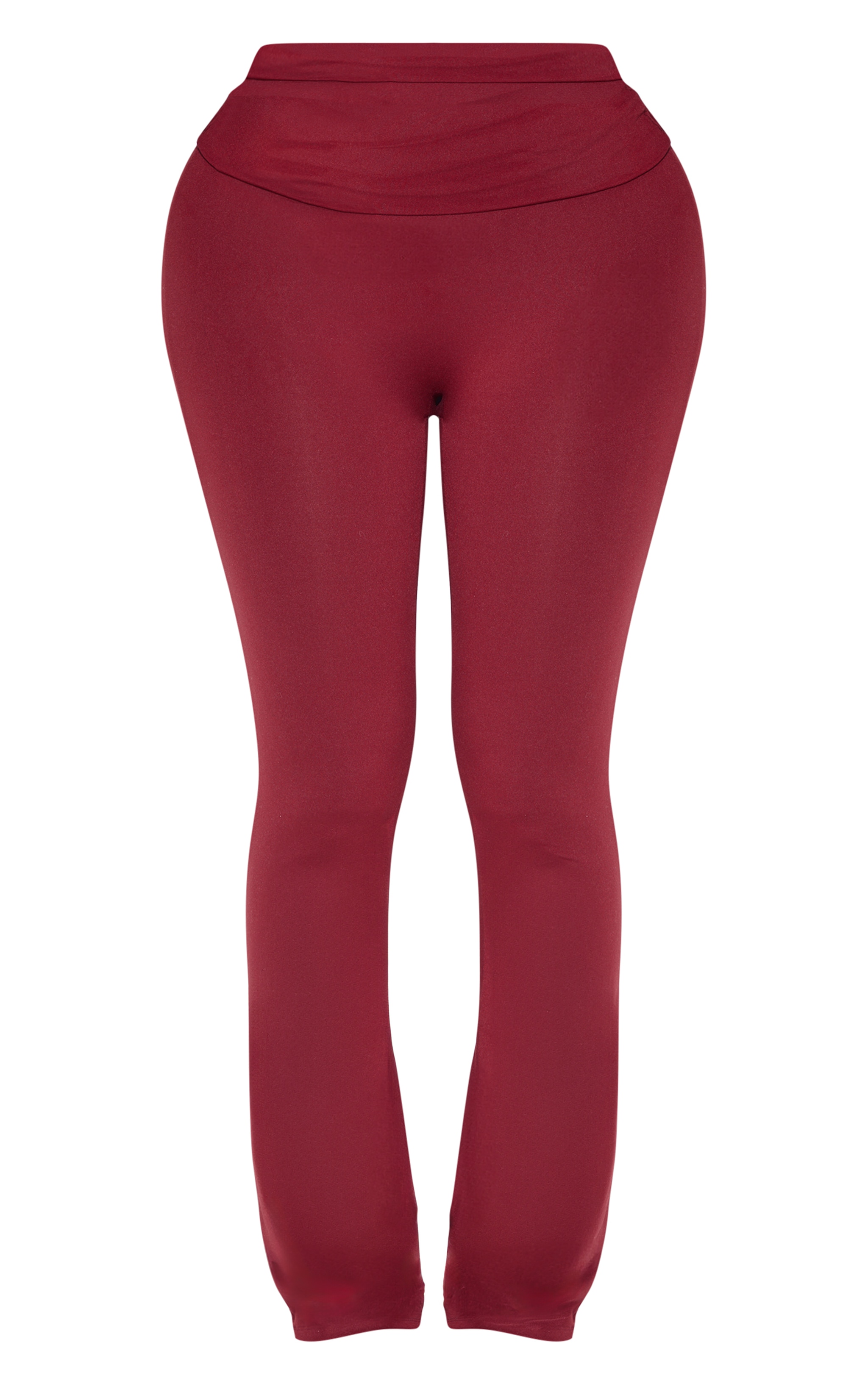 Shape Burgundy Sculpted Foldover Waist Flare Pants | Shape ...