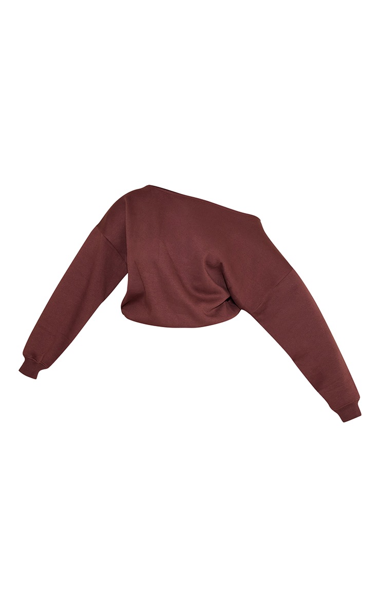 Shape Chocolate Sweat Raw Edge Slouch Sweatshirt | Shape | PLT