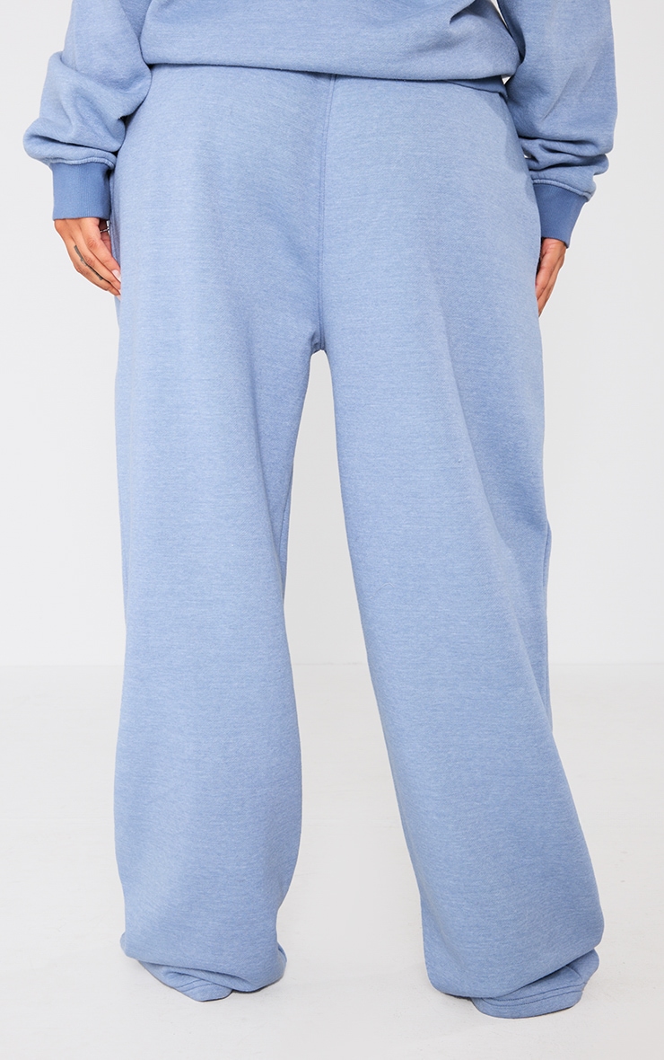 PLT Shape Petrol Blue Washed Wide Leg Joggers | Shape | PLT