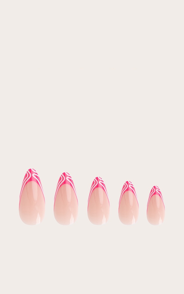 Invogue Raspberry Ripple Almond Nails (24 Pieces) | Beauty ...