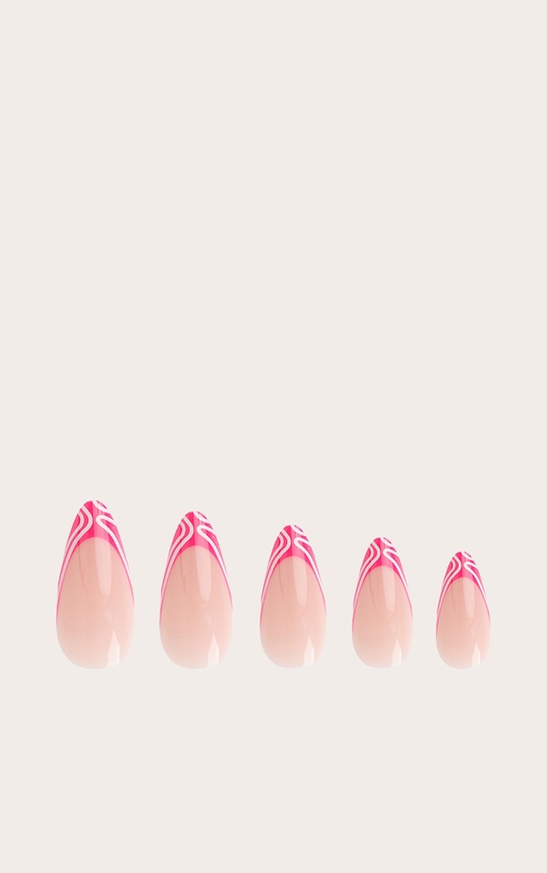 Invogue Raspberry Ripple Almond Nails (24 Pieces) | Beauty ...