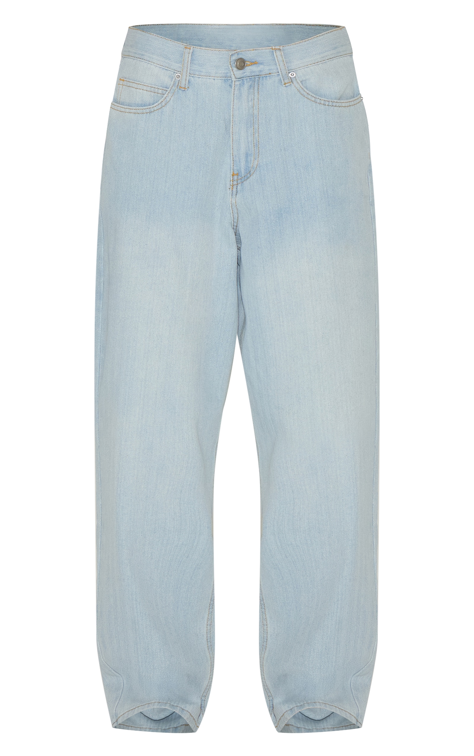 Light Blue Lightweight Slouchy Wide Leg Jean | Denim | PLT