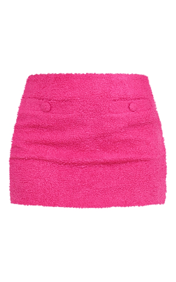 Bright Pink Boucle Tailored Micro Mini Skirt | Co-ords ...