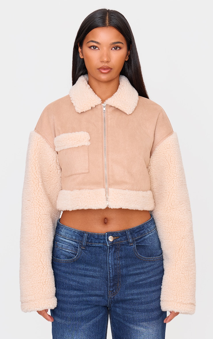 Brown suede jackets | PrettyLittleThing USA