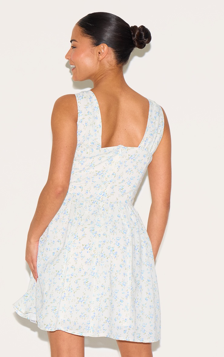Petite White Floral Detail Mini Shift Dress | Petite | PLT