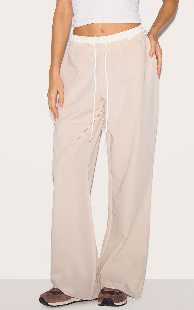 Stone Boxer Detail Drawstring Waist Trousers | Bottoms | PrettyLittleThing