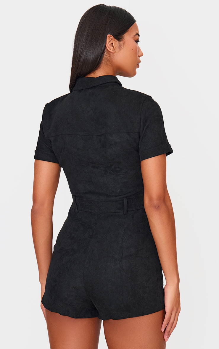 Charcoal Soft Tailored Utility Detail Playsuit | Jumpsuits & Playsuits ...