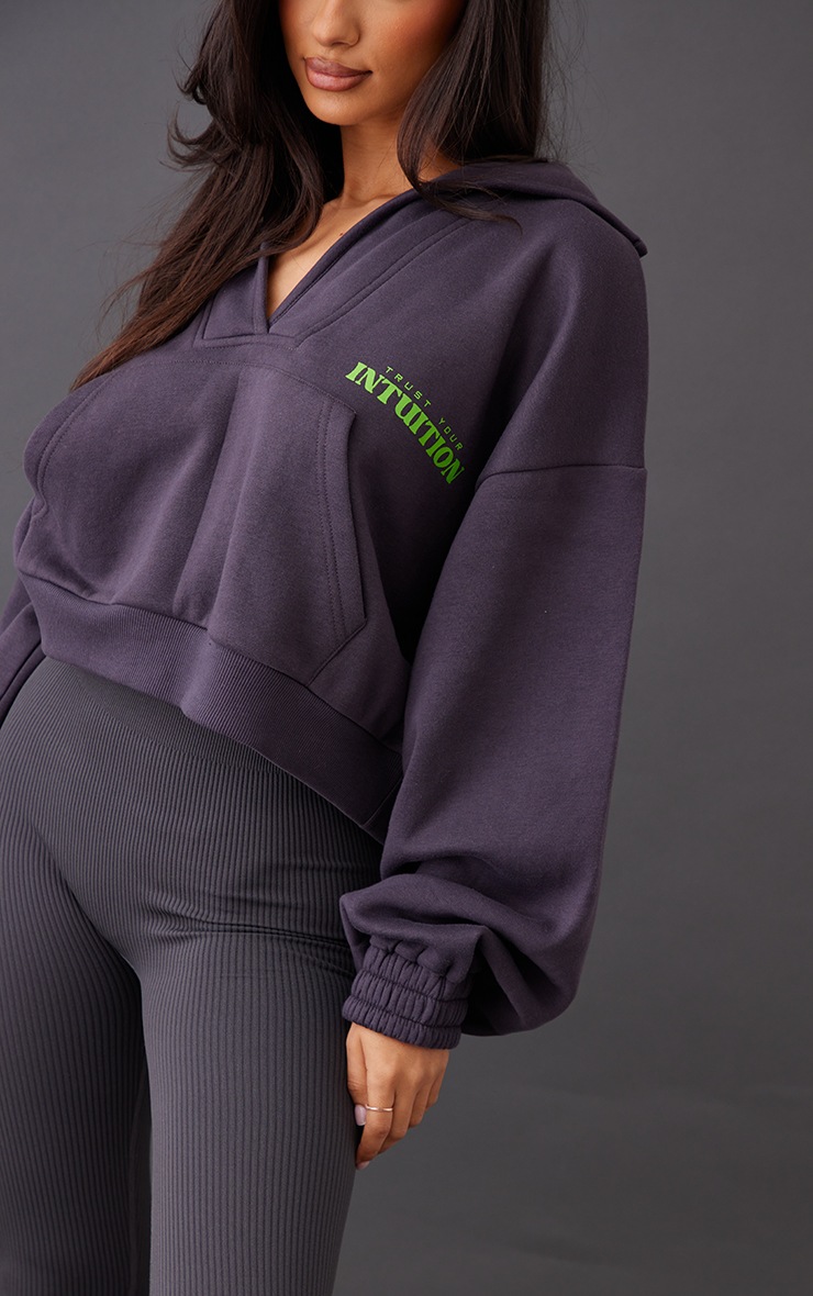 Petite Charcoal Cropped Sweatshirt | Petite | PLT USA