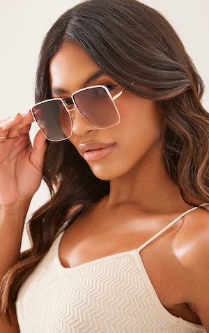 Square Sunglasses | Rectangle Sunglasses | PrettyLittleThing
