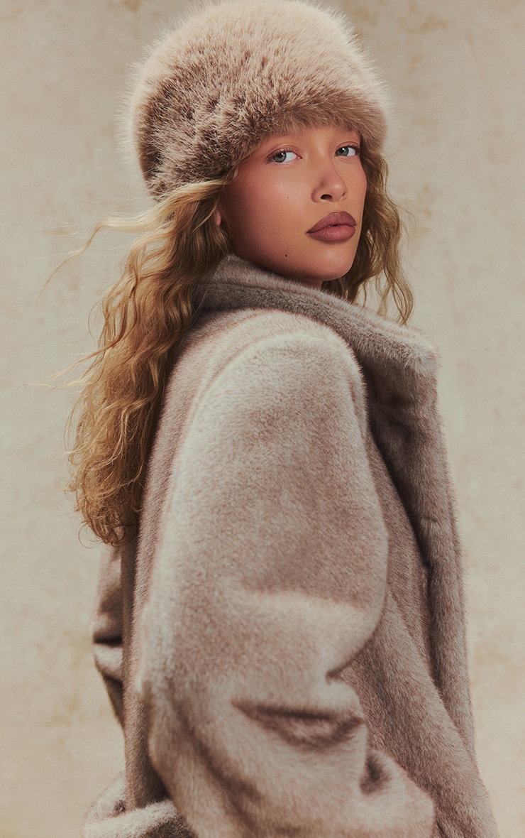 Mocha Mousse Faux Fur Hat | Accessories | PLT IRE