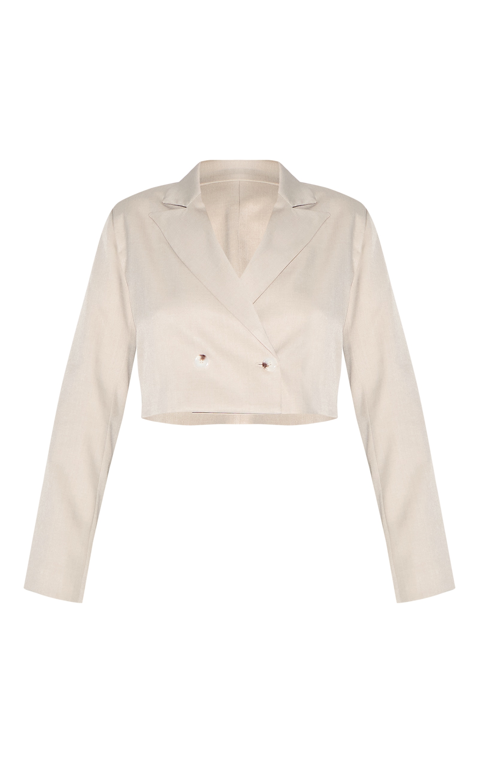 Plus Light Grey Tailored Woven Boxy Cropped Blazer | Plus Size ...
