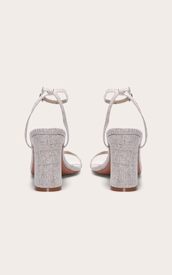 Natural Barely There Block High Heel Sandals | Footwear | PLT AUS