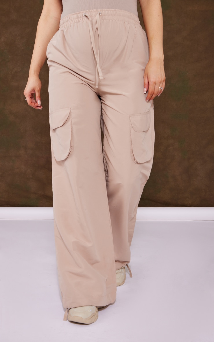 Maternity Stone Oversized Toggle Detail Parachute Pant ...
