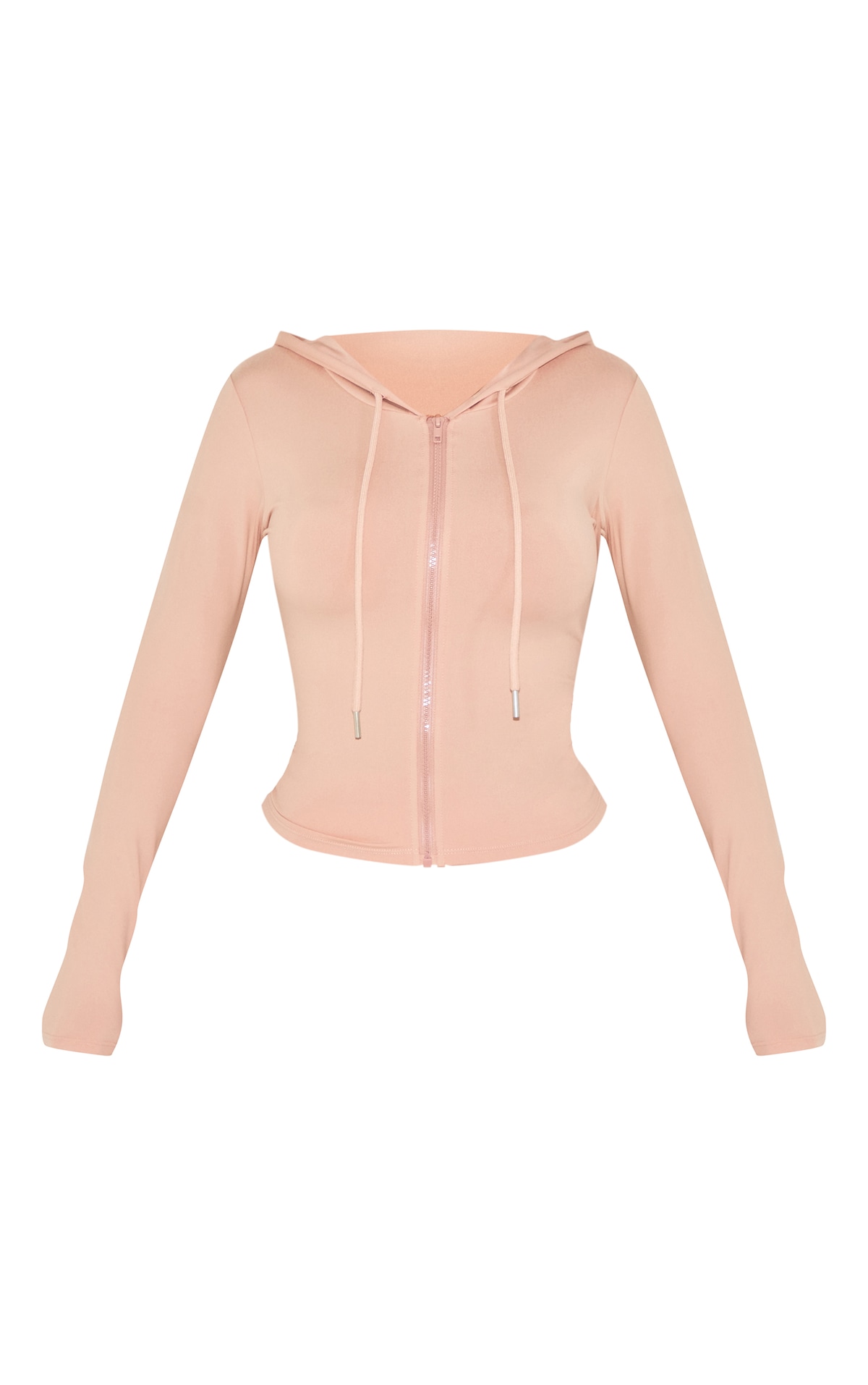 Shape Blush Sculpted Zip Through Hoodie | Shape | PrettyLittleThing USA