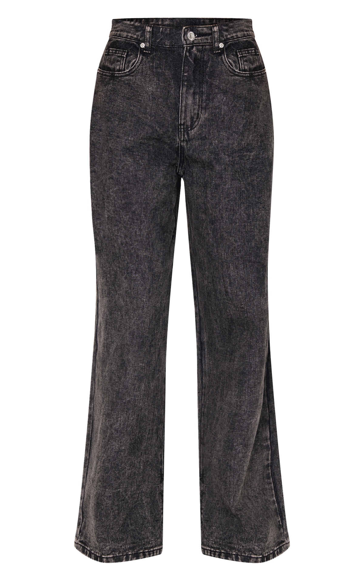 Dark Grey High Rise Split Hem Wide Leg Jeans | Denim ...