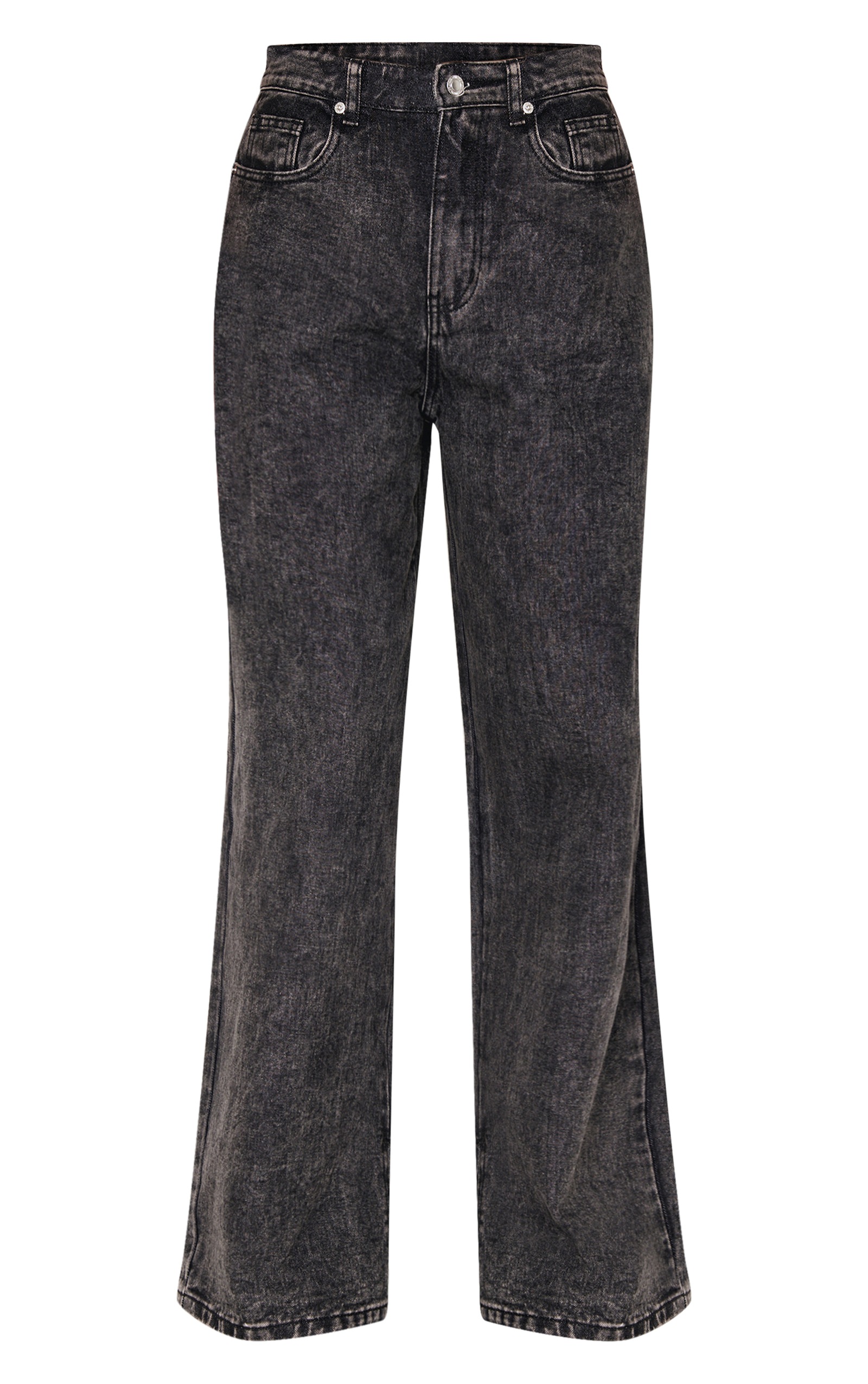 Dark Grey High Rise Split Hem Wide Leg Jeans | Denim ...