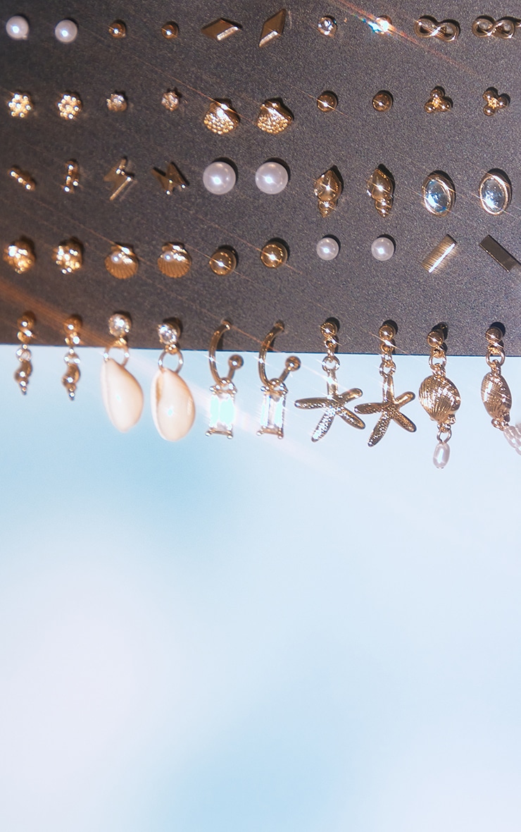 Gold Shell Multipack Stud Earrings | Accessories | PLT IRE