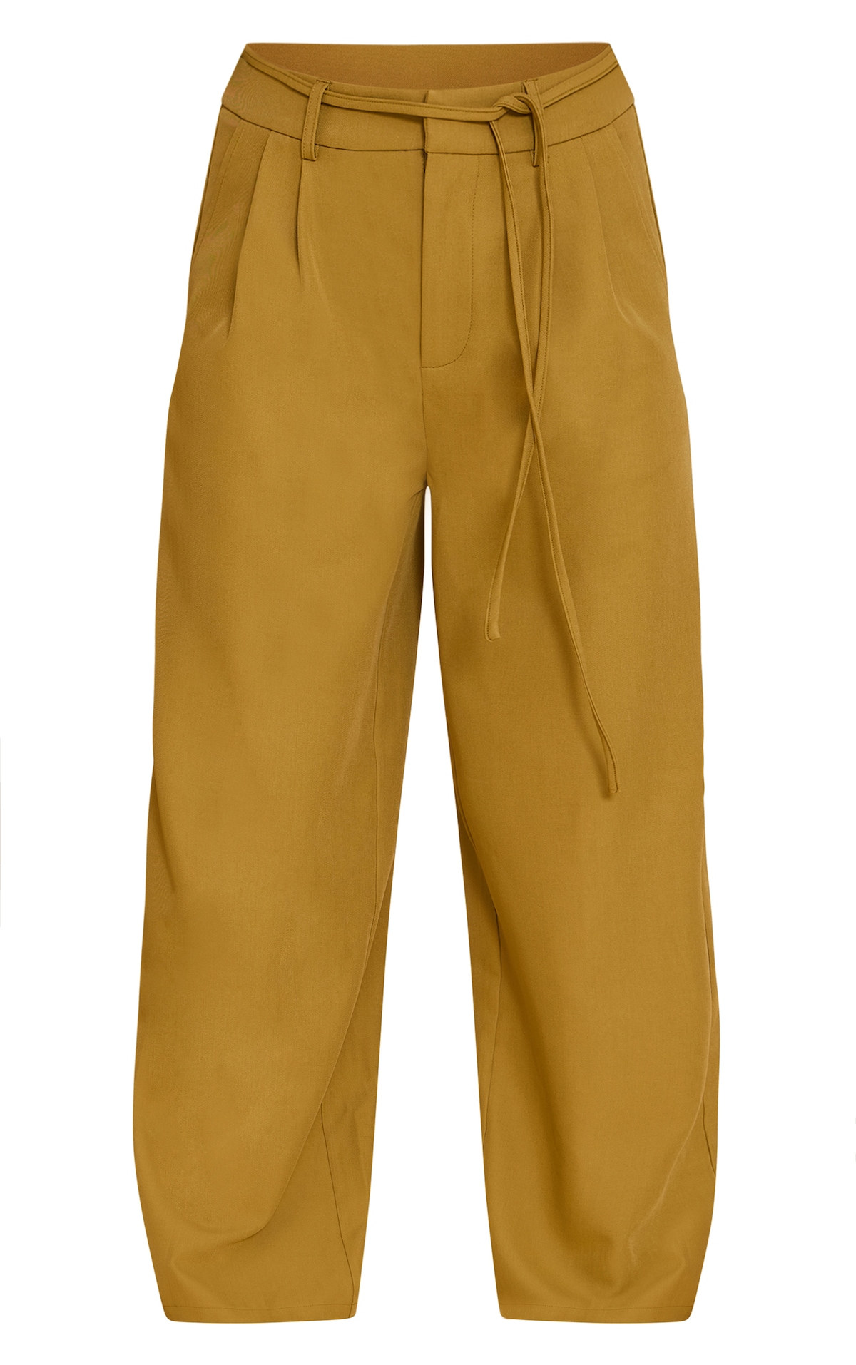 Deep Mustard Tailored Tie Woven Wide Leg Pants | Co-ords ...