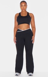 Black Sculpt Double Layer Padded Contrast Binding Bra | Activewear ...
