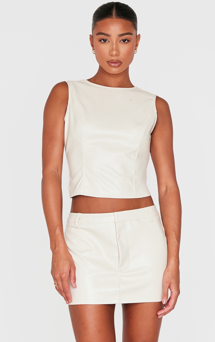 Faux Leather Tops | Shop Leather Tops | PrettyLittleThing