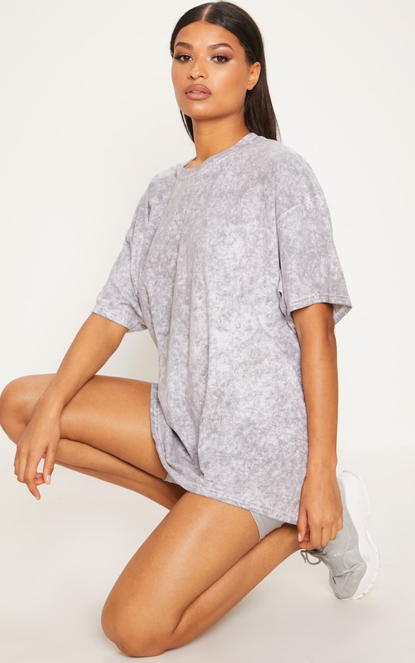 Tee-shirt Oversized Gris Très Délavé. Tops | PLT FR