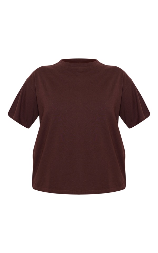 Dark Brown Boxy Oversized T Shirt | Tops | PLT