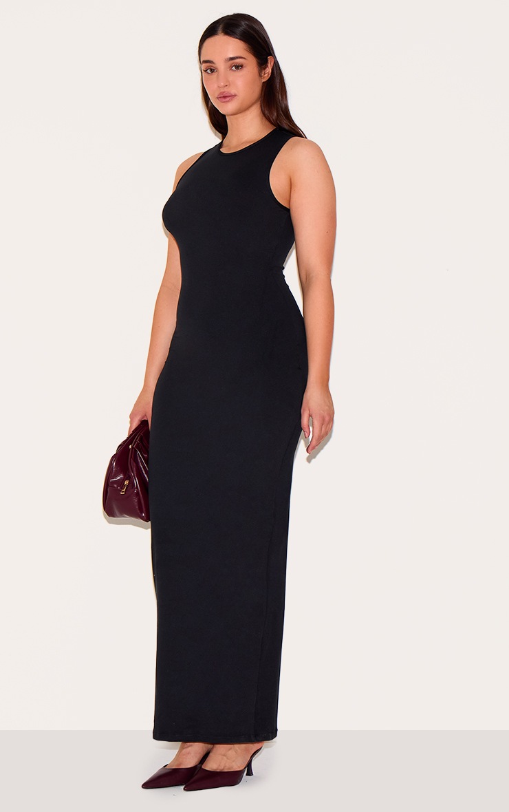 Shape Black Sculpted Racer Maxi Dress | Shape | PrettyLittleThing AUS