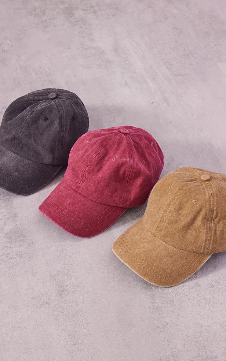 Taupe Washed Denim Cap | Accessories | PrettyLittleThing