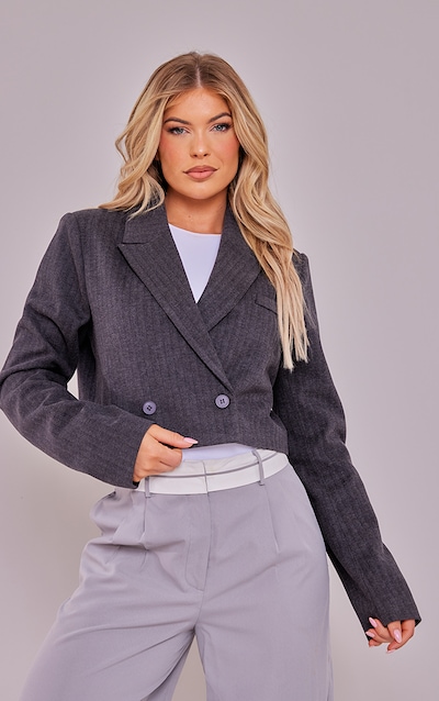 Grey blazers | PrettyLittleThing