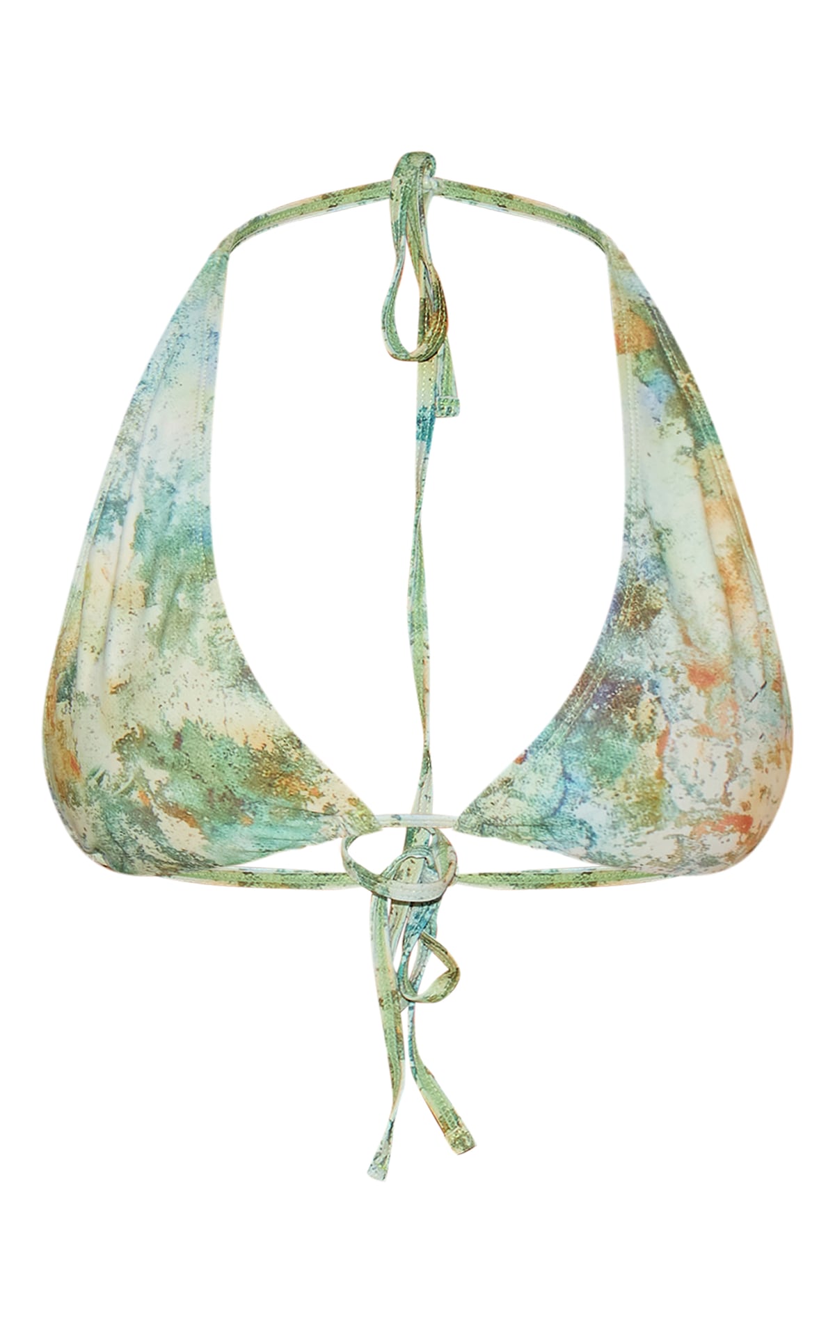 Green Mottled Print High Leg Bikini Bottoms | Swimwear ...