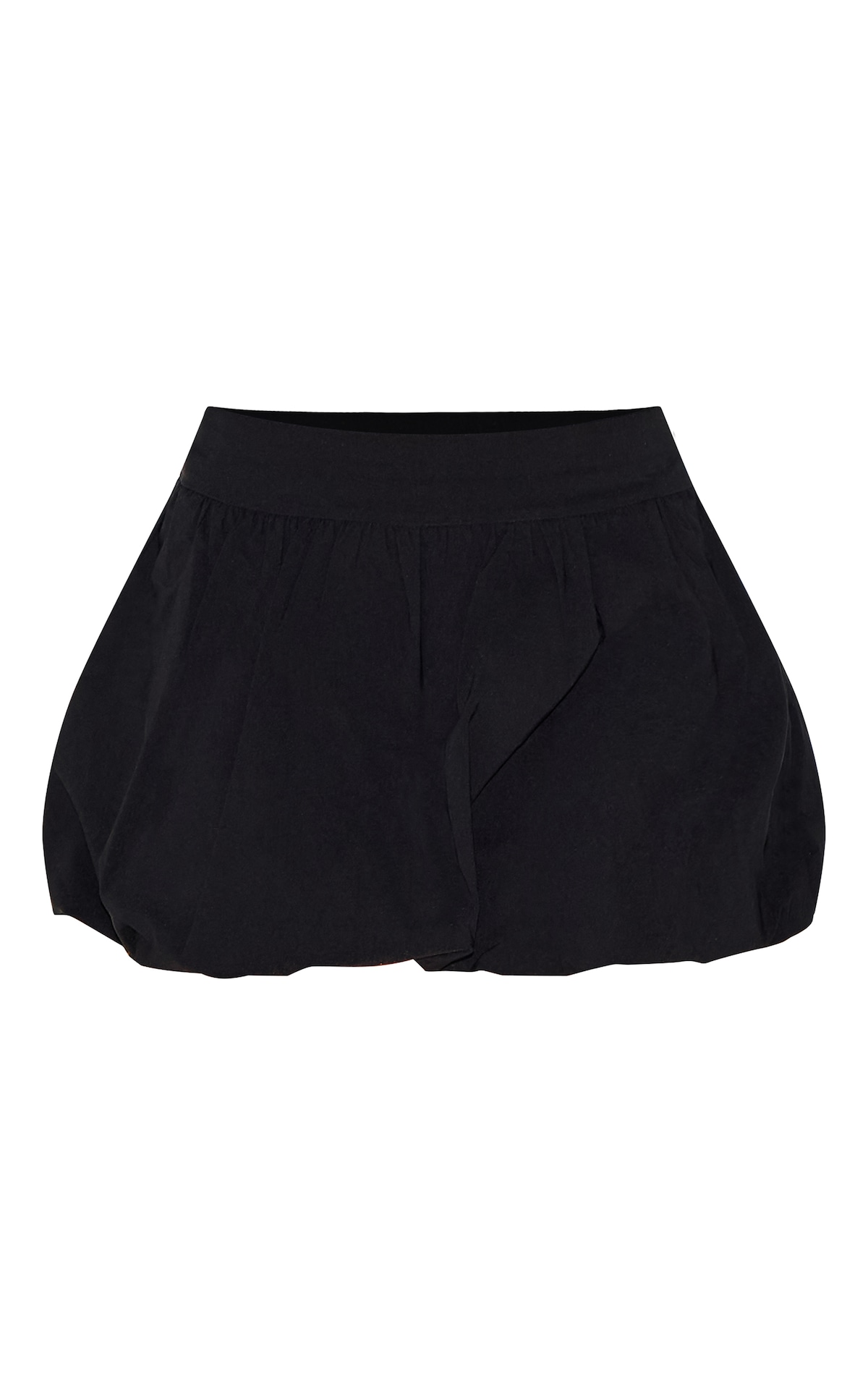 Black Stretch Woven Micro Mini Puffball Skirt | Bottoms | PLT USA