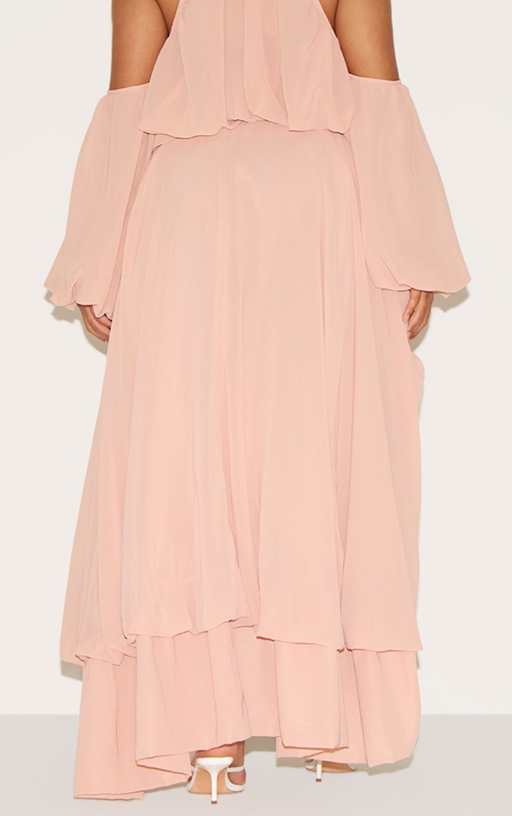 Shape Peach Chiffon High Tiered Maxi Skirt | Shape | PLT