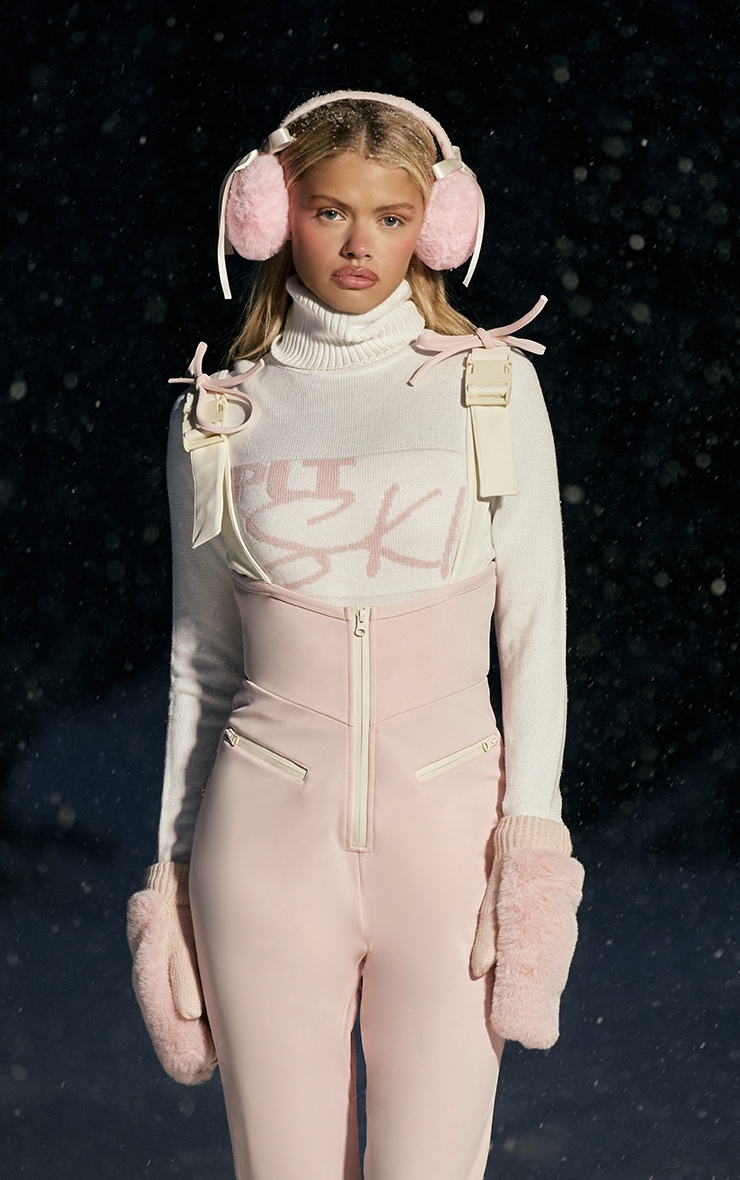 PLT SKI White Basic Knit Roll Neck Fitted Jumper | Knitwear ...